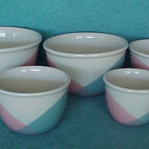 Hall China Tritone Mixing Bowl Set 5 Piece Complete Eva Zeisel - Etsy