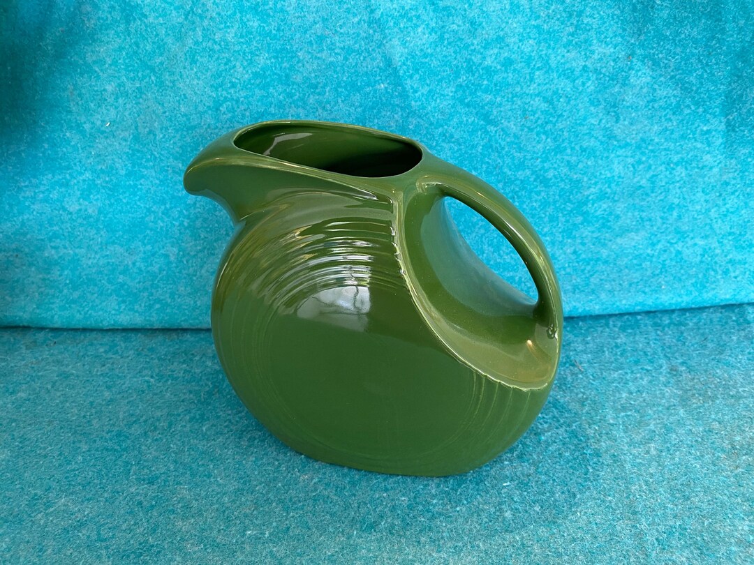 Homer Laughlin Fiesta Pitcher Disk Water Forest Green - Etsy