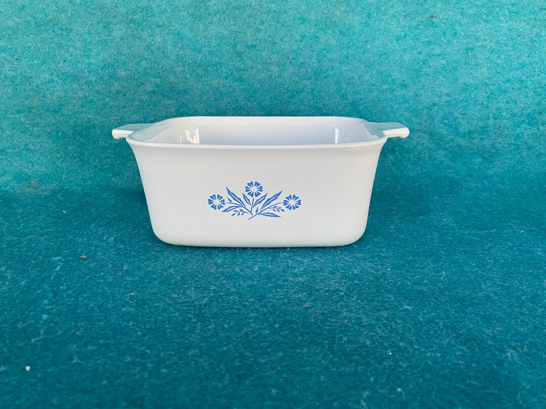 Pyrex Corning Ware Glass Blue Cornflower P-4-B Rectangular Tall Baking ...