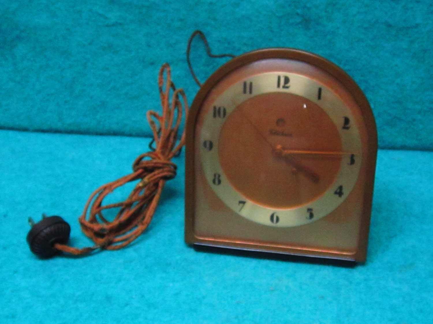 Clock Table Telechron Embassy 4F67 Art Deco Peach - Etsy