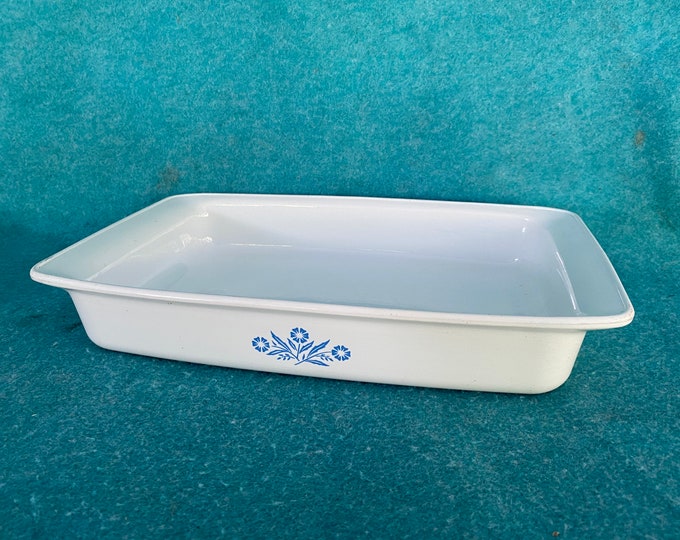 Pyrex Corning Ware Glass Blue Cornflower P-332 Rectangular Lasagna ...