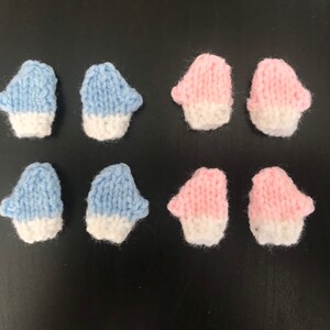 Baby Mittens Embellishments Baby Shower Decoration Hand Knitted Baby ...
