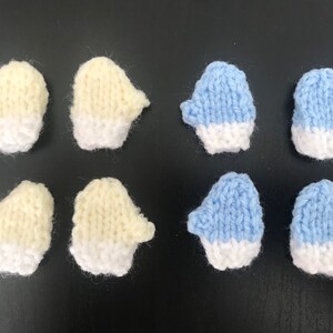 Baby Mittens Embellishments Baby Shower Decoration Hand Knitted Baby ...