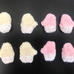 Baby Mittens Embellishments Baby Shower Decoration Hand Knitted Baby ...