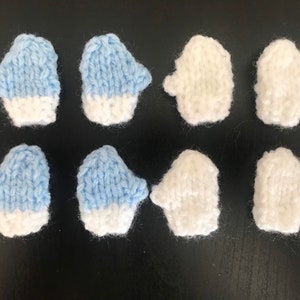 Baby Mittens Embellishments Baby Shower Decoration Hand Knitted Baby ...