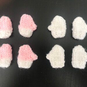 Baby Mittens Embellishments Baby Shower Decoration Hand Knitted Baby ...