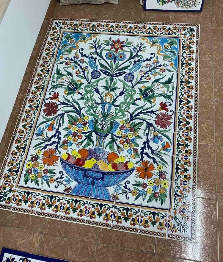 48 X 60 Hand Painted Ceramic Tile Art Panel Mosaic - Etsy