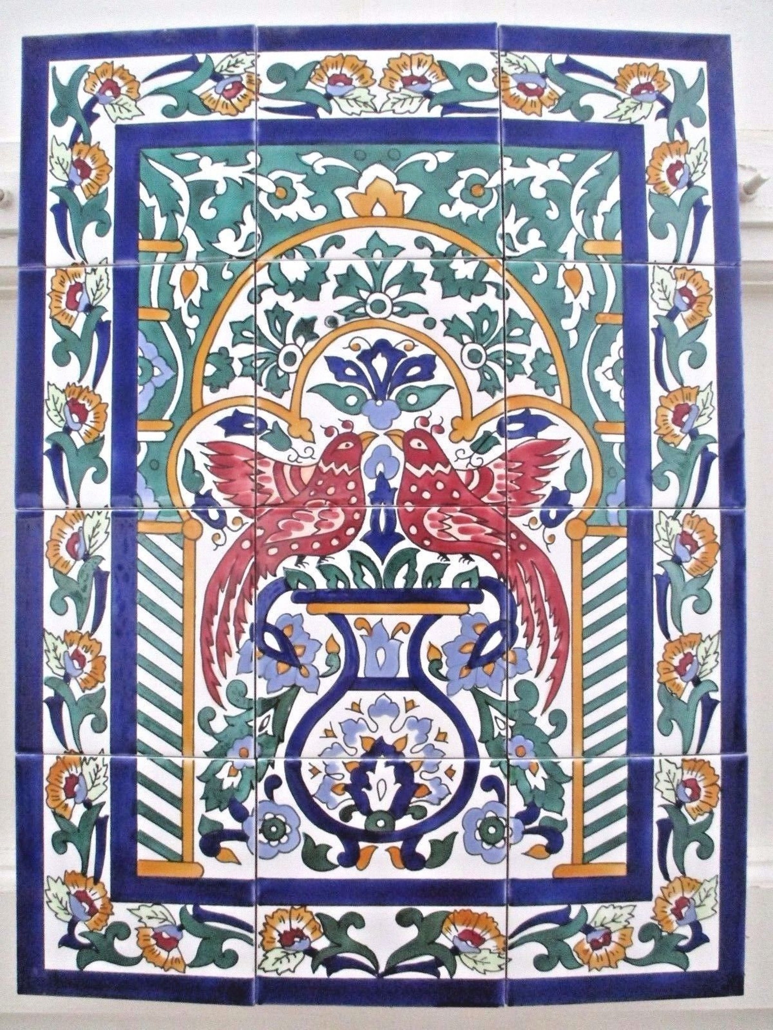 Ceramic Tile Art Mosaic Wall Mural Arabesque Antique Floral BACKSPLAH ...