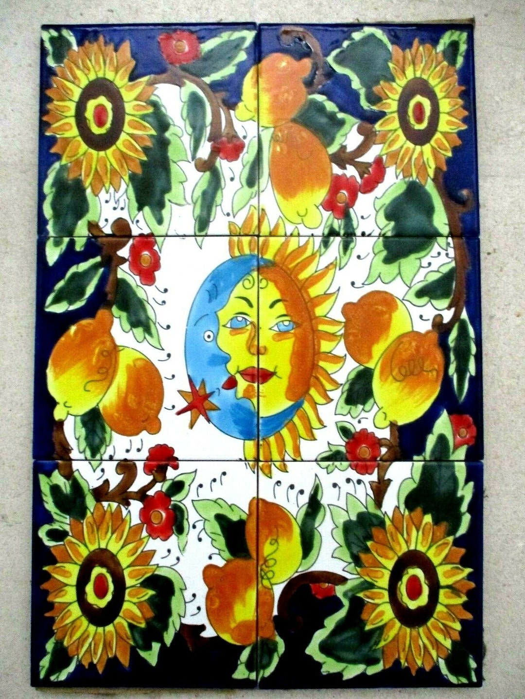 12 X 18 30cm X 45 Cm Hand Painted Ceramic Tile Art Mural Panel ...