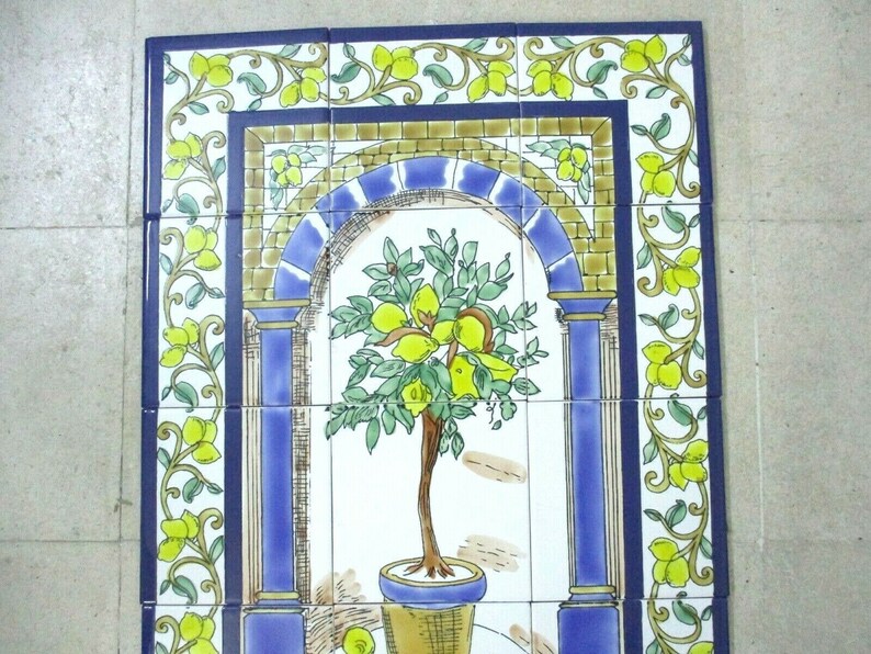Ceramic Tile Art Mosaic Wall Mural Lemon Tree Floral BACKSPLAH - Etsy