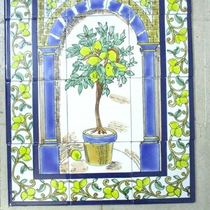 Ceramic Tile Art Mosaic Wall Mural Lemon Tree Floral BACKSPLAH 18" X 24 ...