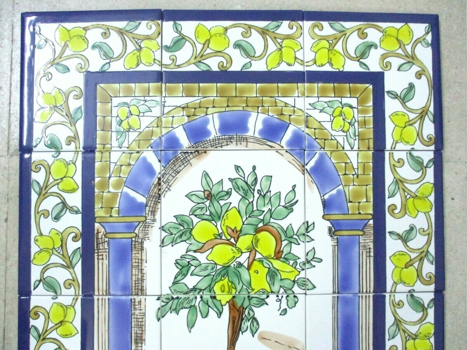 Ceramic Tile Art Mosaic Wall Mural Lemon Tree Floral BACKSPLAH 18" X 24 ...
