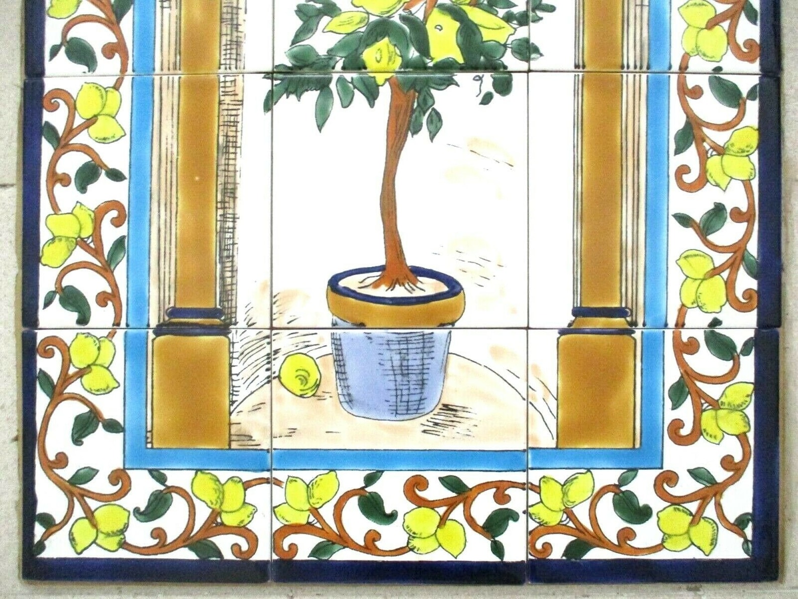 Ceramic Tile Art Mosaic Wall Mural Ctrus Lemon Tree Floral BACKSPLAH 18 ...