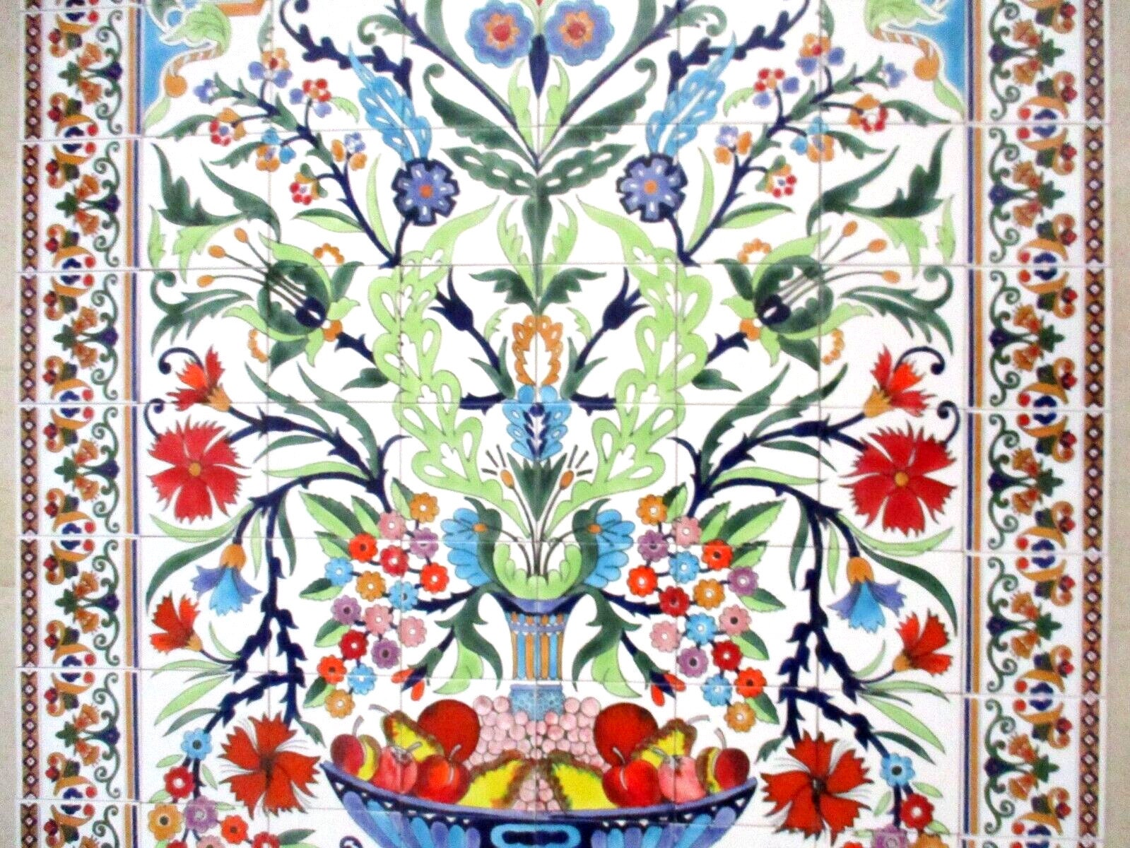 48" X 60" Hand Painted Ceramic Tile Art Panel Mosaic Wall Mural ...