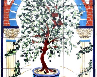 Ceramic Tile Art Mosaic Wall Mural Lemon Tree Floral BACKSPLAH - Etsy