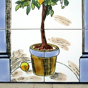 12 X 18 Hand Painted Citrus Lemon Tree Ceramic - Etsy