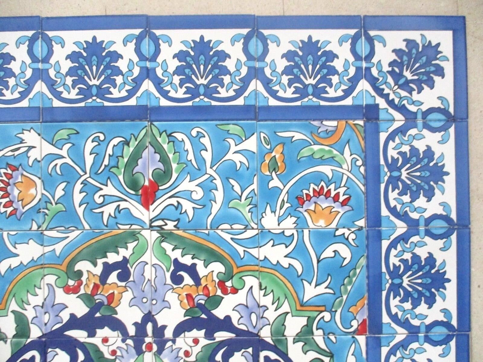 36" X 48" Hand Painted Ceramic Tile Art Panel Mosaic Wall Mural ...