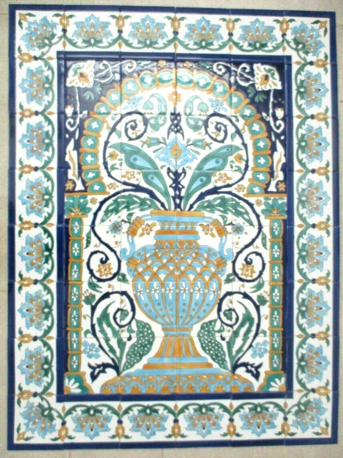 36 X 48 Hand Painted Ceramic Tile Art Panel Mosaic Wall Mural ...