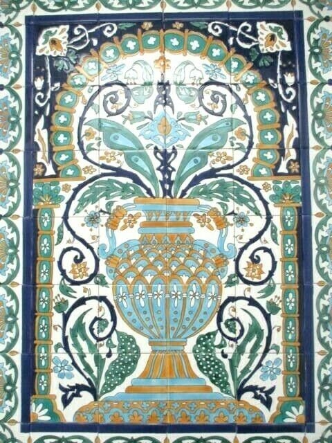 36 X 48 Hand Painted Ceramic Tile Art Panel Mosaic Wall Mural ...