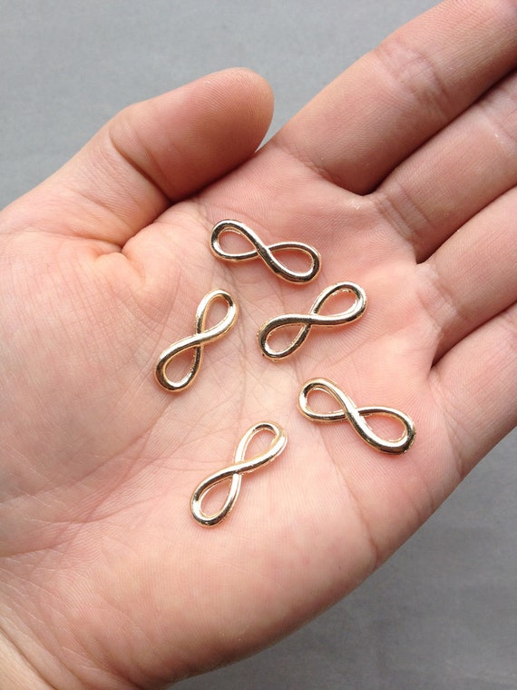 100 Pcs of Gold Figure 8 Connector Charms Infinite Charm | Etsy