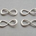 50 Pcs of Antiqued Silver Infinity Charms,, Figure Eight Charms 14x32mm ...
