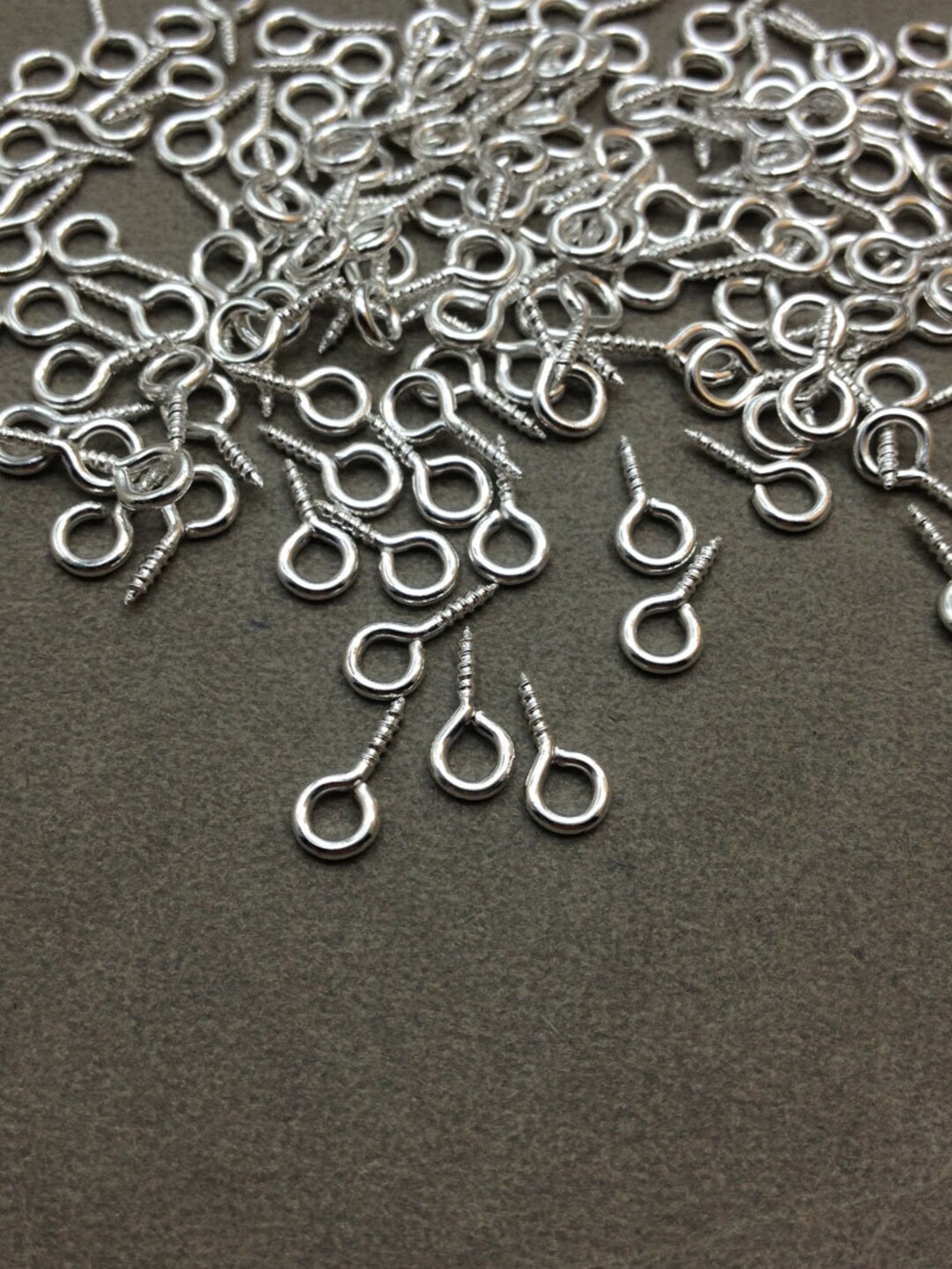 300pcs of 9mm Silver Screw Nails With 4.5mm Eye Pins - Etsy