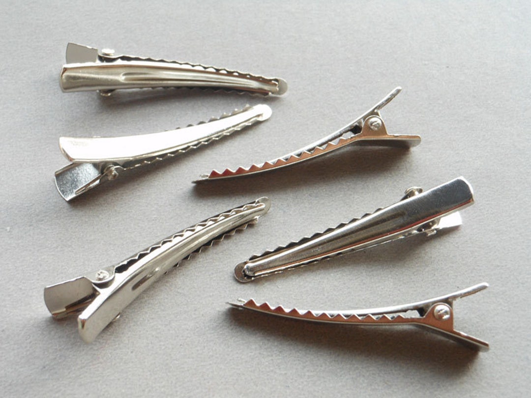 100 Pcs White K Single Prong Alligator Pinch Clips With Teeth 6x45mm - Etsy