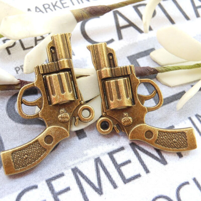 Revolver Charm - Etsy