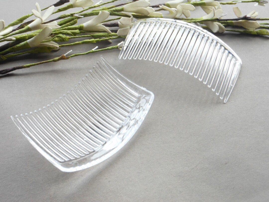 10 Pcs Transparent Plastic Hair Combs DIY (23teeth)50mmx90mm - Etsy New ...
