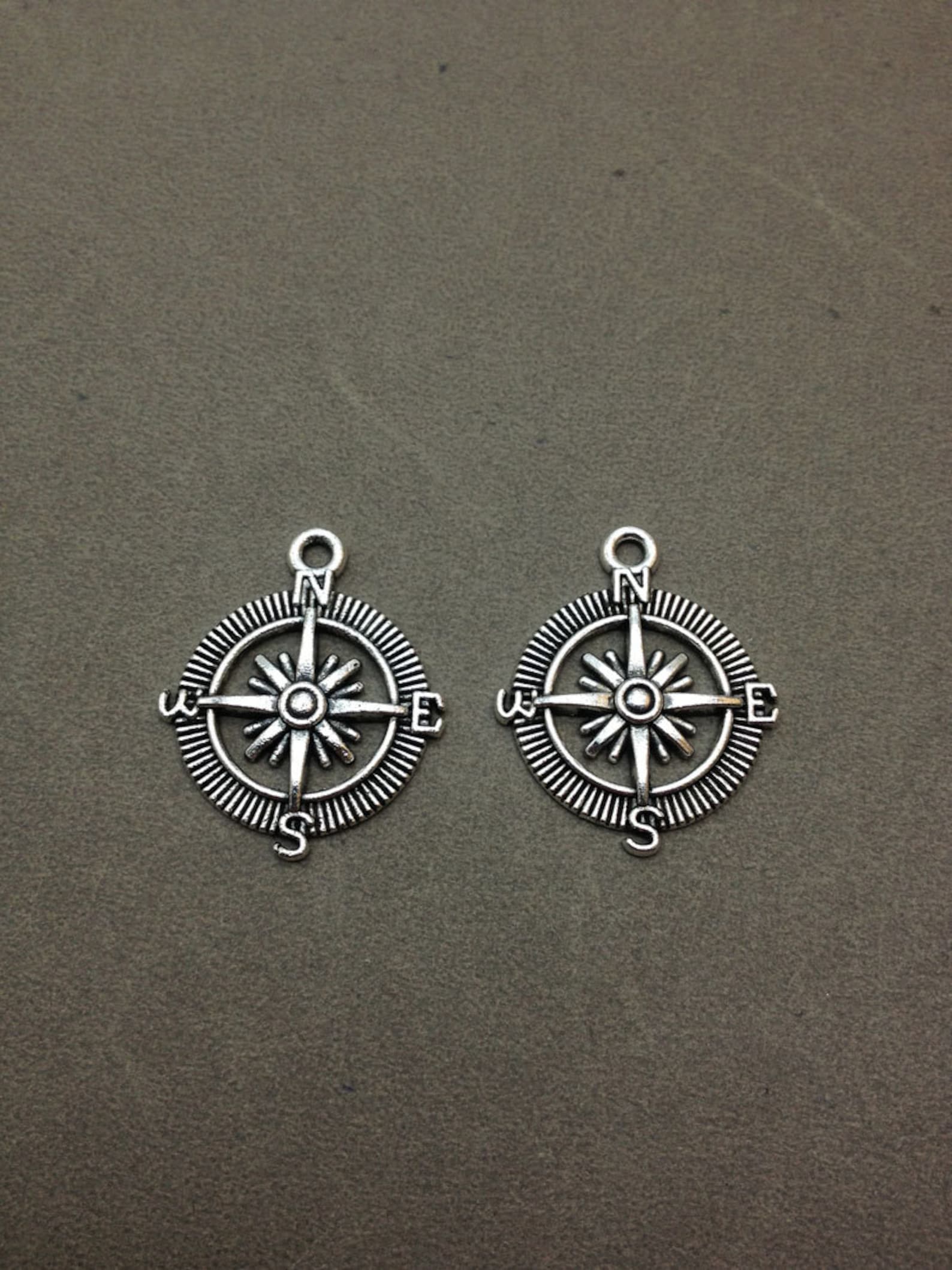 20 Pcs of Antique Silver Filigree Compass Charms Pendants 25x25mm - Etsy