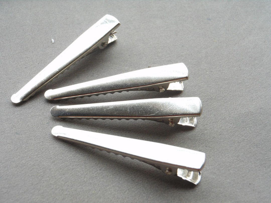 100 Pcs Single Prong Alligator Pinch Clips With Teeth,blank Clips.clips ...