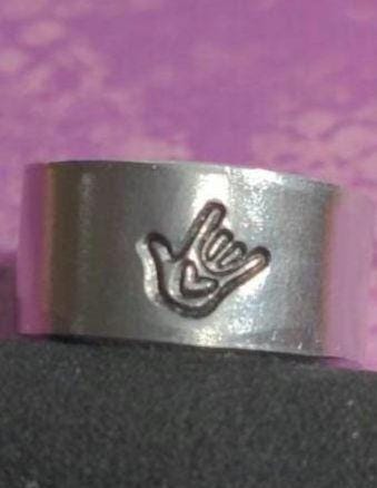 I Love You ASL (american Sign Language) Cuff Ring - Etsy
