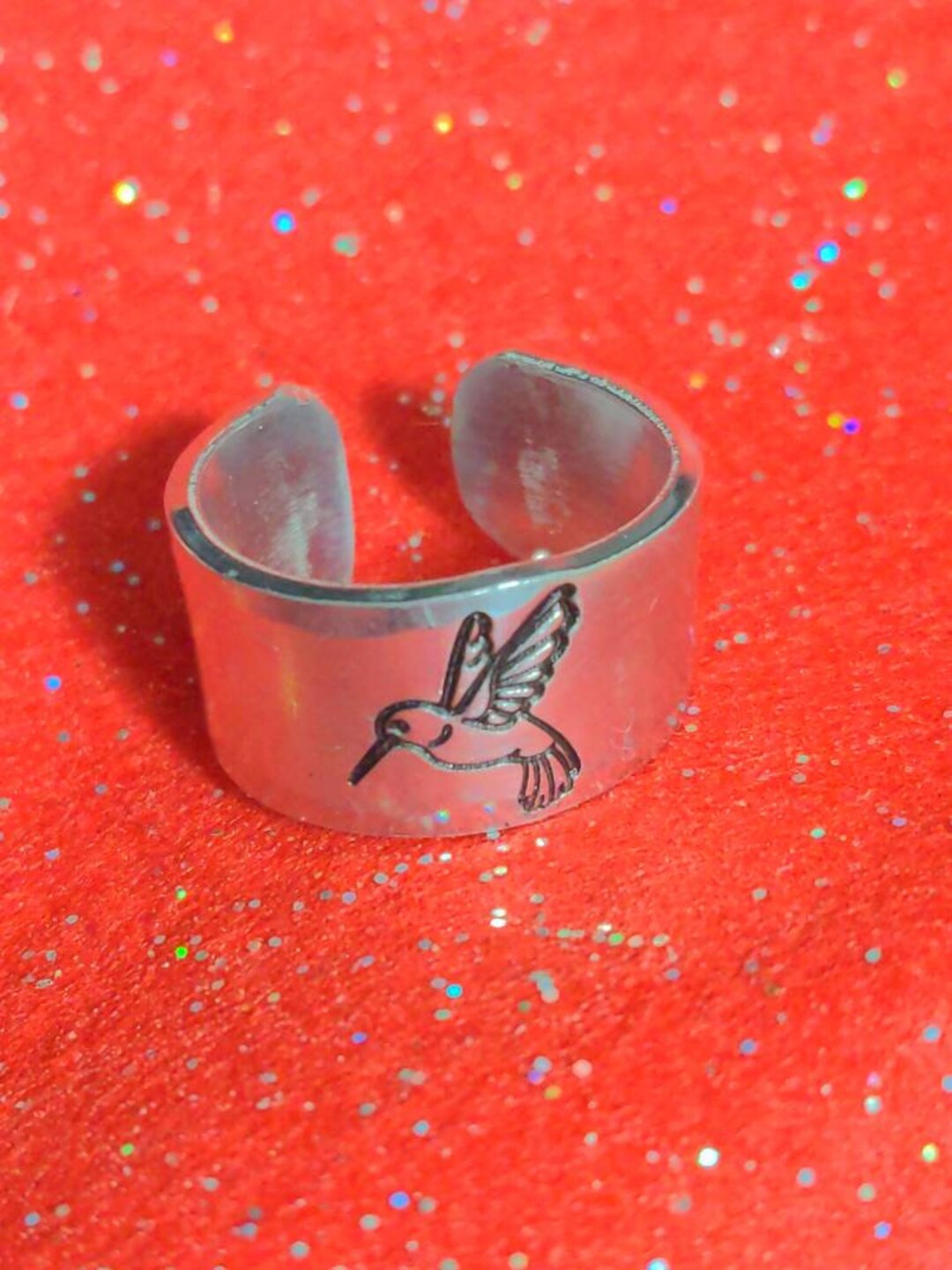 Hummingbird Cuff Ring - Etsy