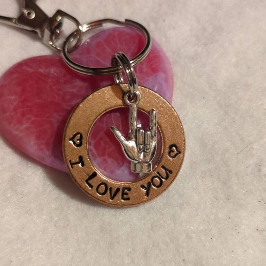ASL "i Love You" Purse Charm, Backpack Charm, Rearview Mirror Hanger ...