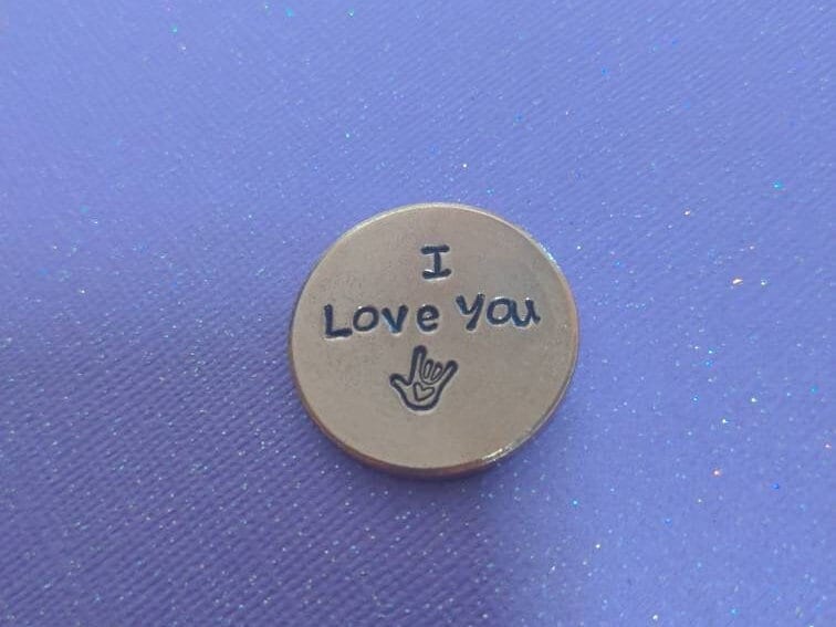 I Love You ASL Pocket Hug/ Pocket Token - Etsy