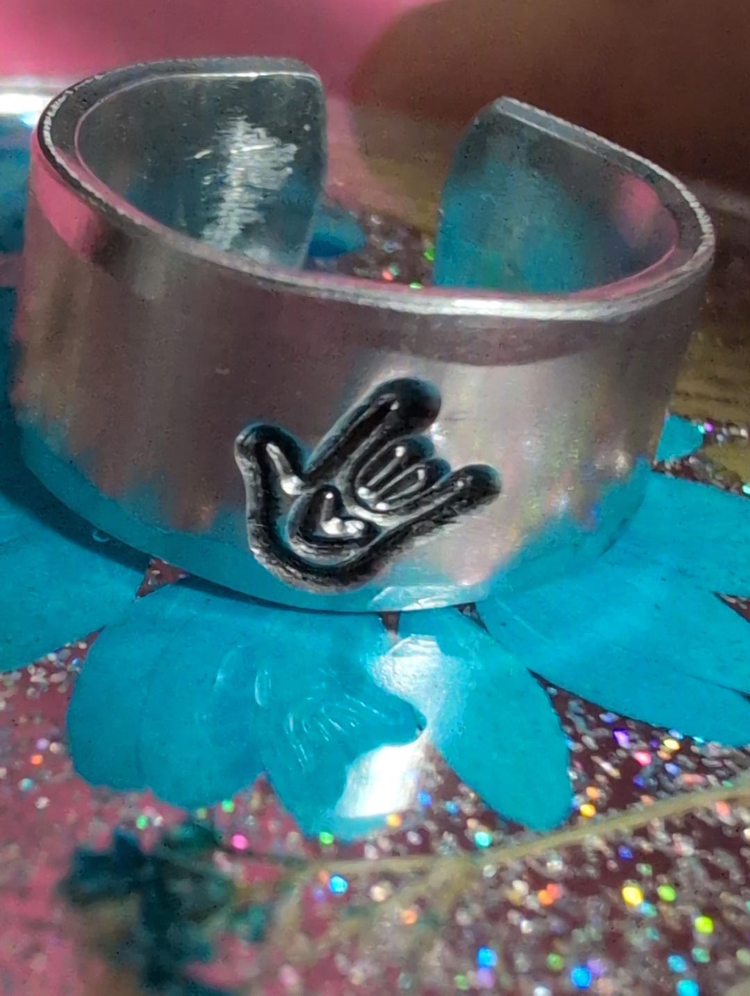 I Love You ASL (american Sign Language) Cuff Ring - Etsy