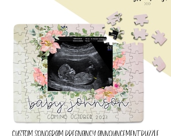 PREGNANCY Announcement PUZZLE Gender Neutral Background Baby | Etsy