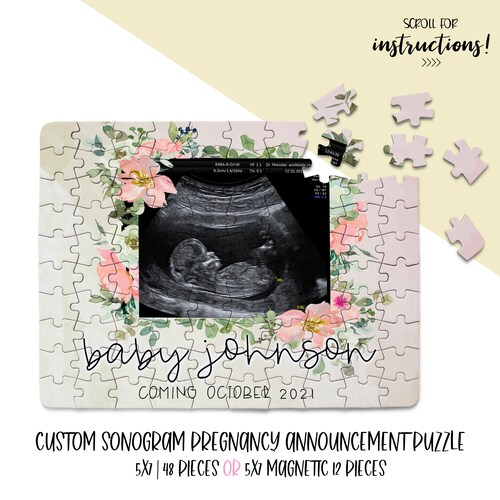 PREGNANCY Announcement PUZZLE Gender Neutral Background Baby - Etsy