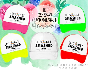 Mexico Birthday Trucker Hats / Let's Get SMASHED / Party - Etsy