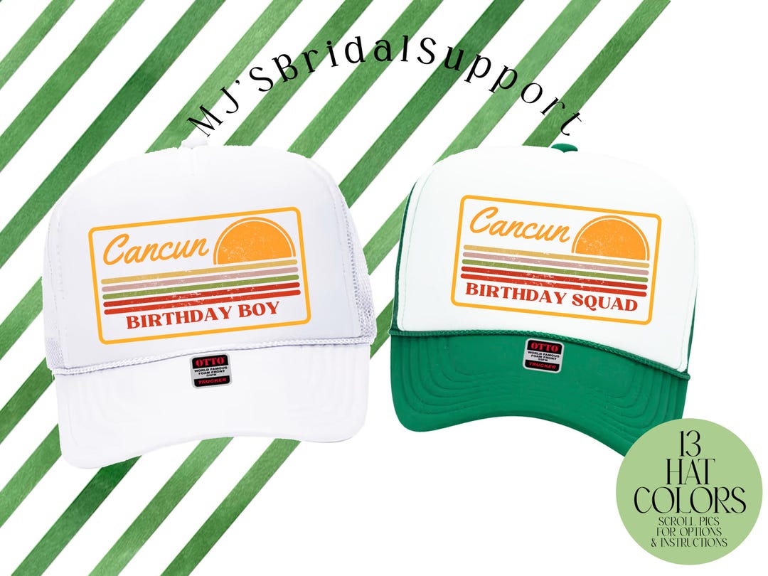 Retro Sunset Birthday Hats | Customizable Text Vacation and Birthday ...