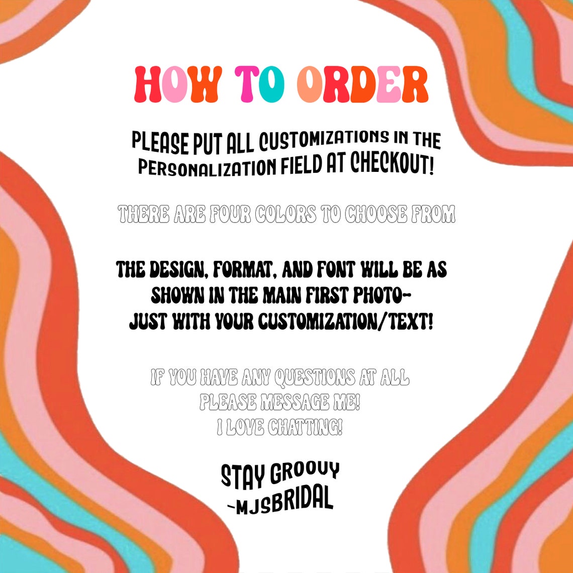 CUSTOM Wavy Groovy Font Bucket Hat | 4 Colors to Choose | Completely ...