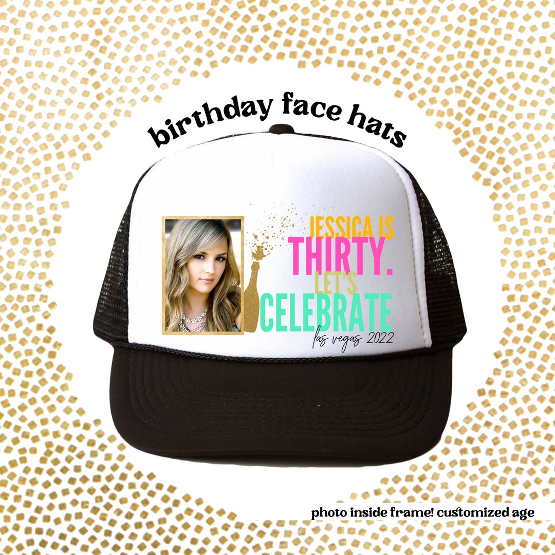 Custom Birthday FACE Hats | Party Favor for Birthday Celebration ...