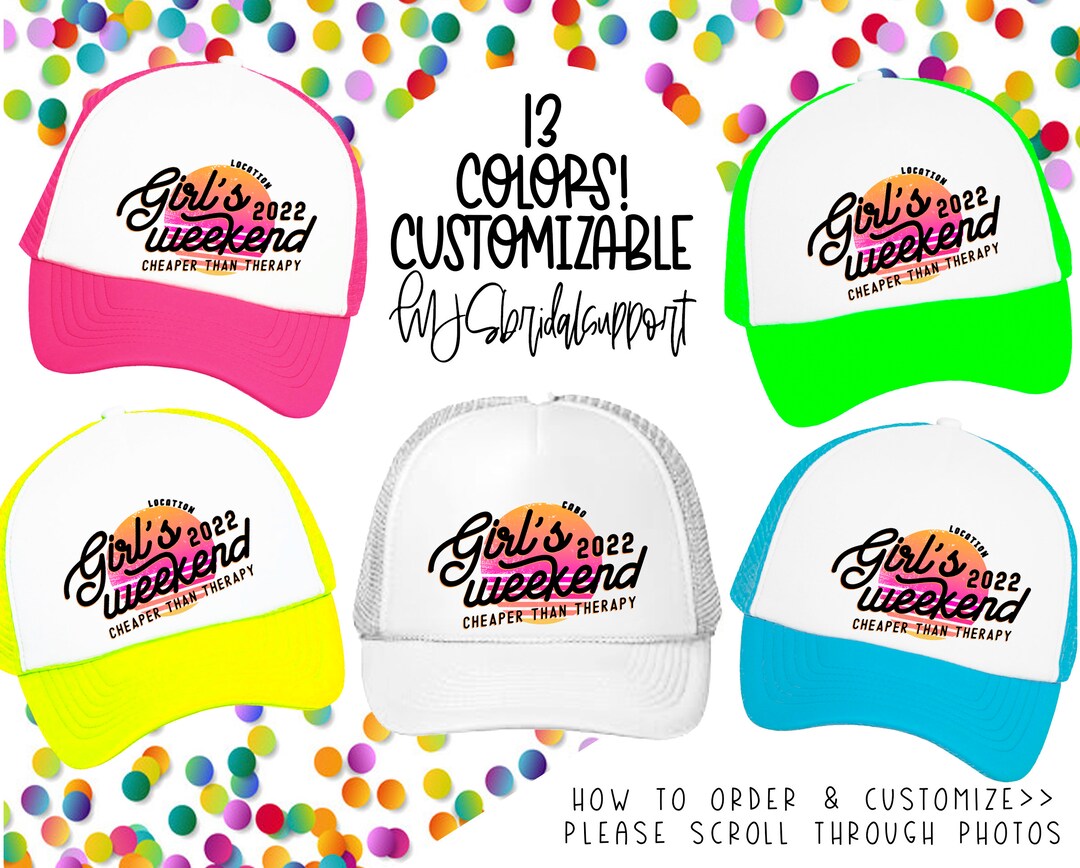 Girls Trip Trucker Hats | 13 Colors to Choose | Vacation and Birthday ...