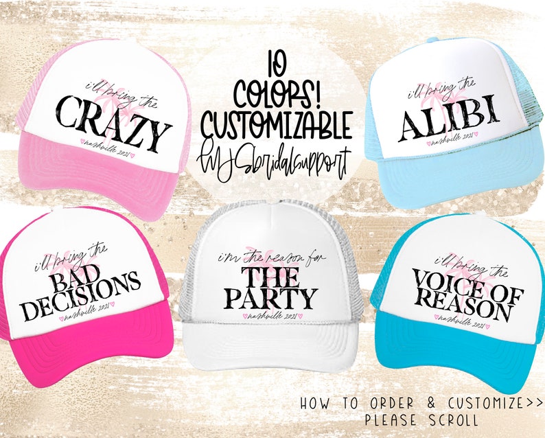 I'll BRING THE Funny Hats Custom Line on Bottom - Etsy