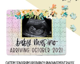 PREGNANCY Announcement PUZZLE Gender Neutral Background Baby | Etsy