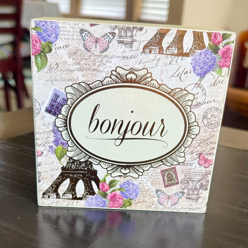 Bonjour Sign - Etsy
