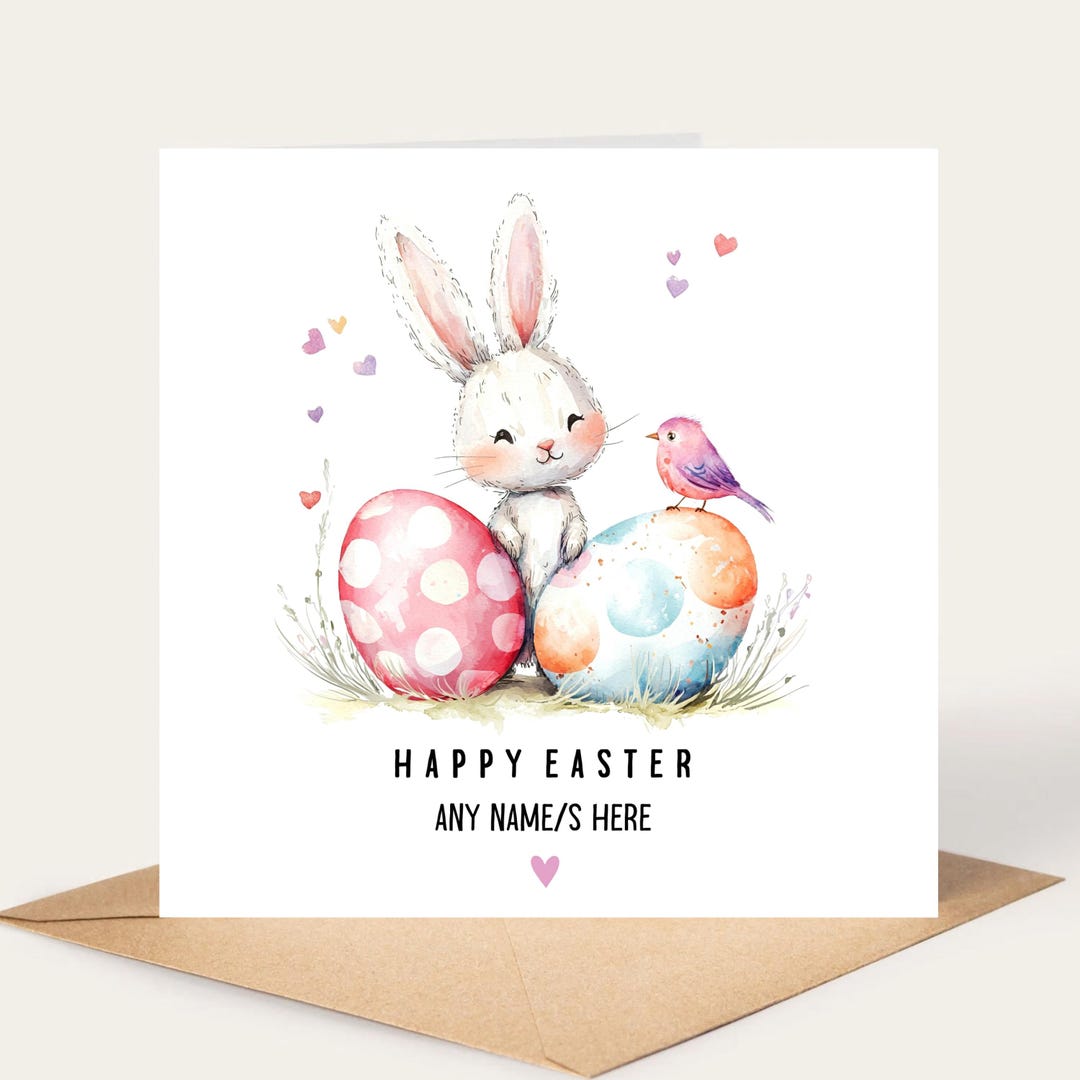 Personalised Easter Card, Family Easter Card, Easter Card Friend, Son ...