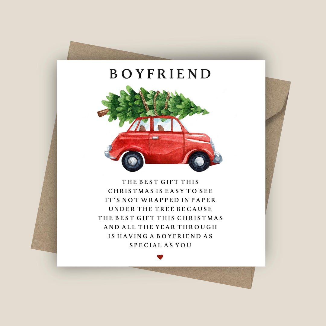 Boyfriend Christmas Card, Boyfriend Gift Christmas Card for Him Special ...