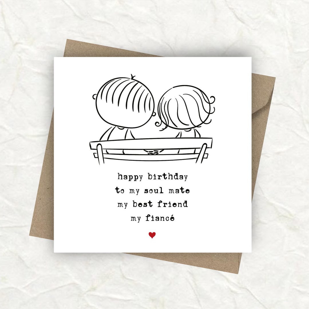 Fiancé Birthday Card Birthday Card for Fiancé - Etsy