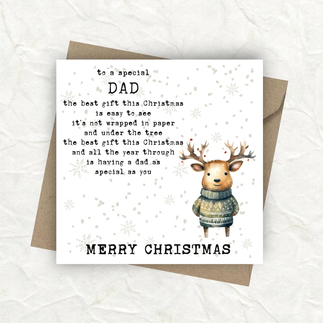 Dad Christmas Card, Dad Christmas Card Dad Gift Christmas Card for Him ...